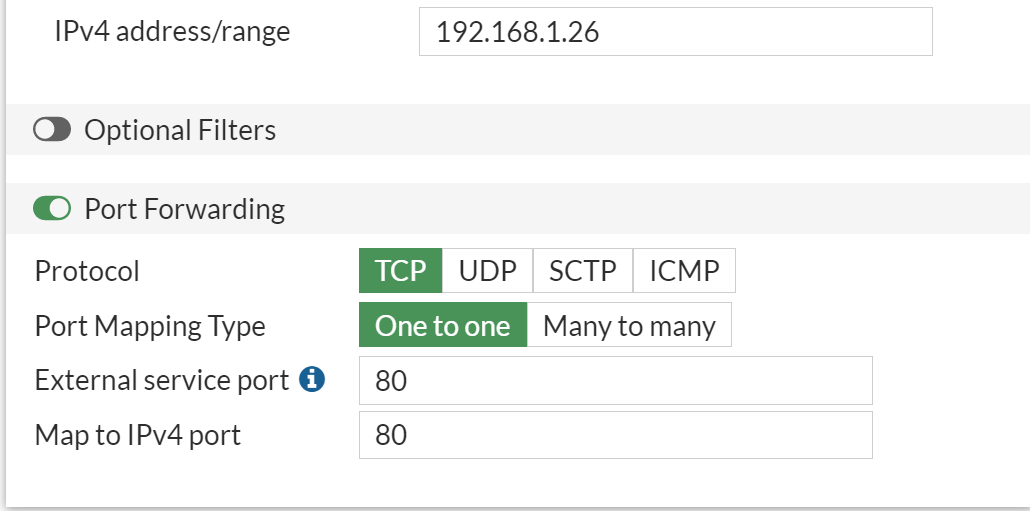 FortiGate: Port forwarding V7
