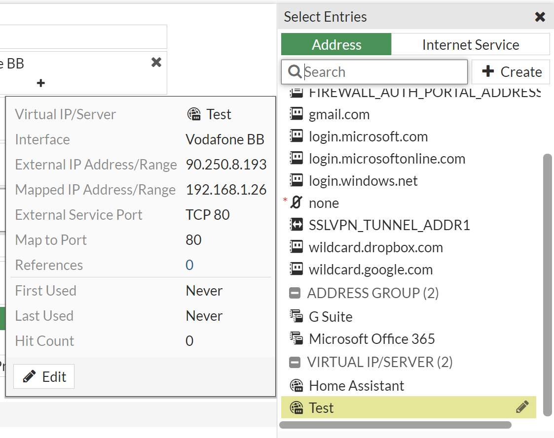 FortiGate: Port forwarding V7