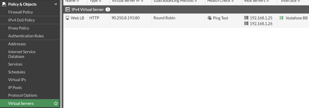 FortiGate: How to use a FortiGate as a load balancer