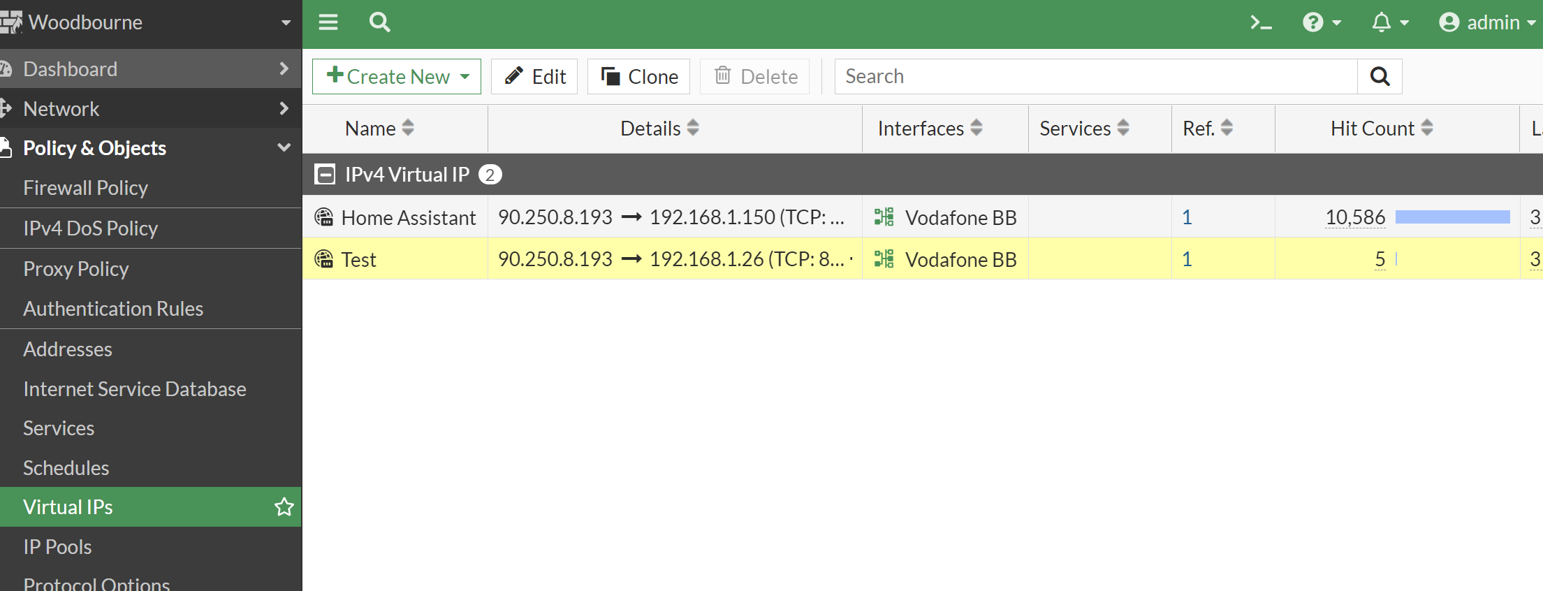 FortiGate: Port forwarding V7