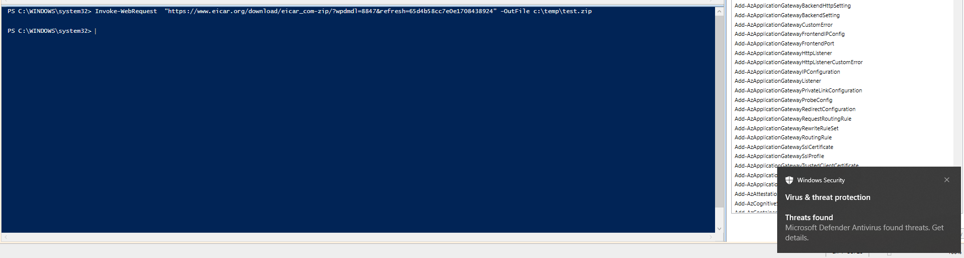 PowerShell: Test your antivirus with PowerShell